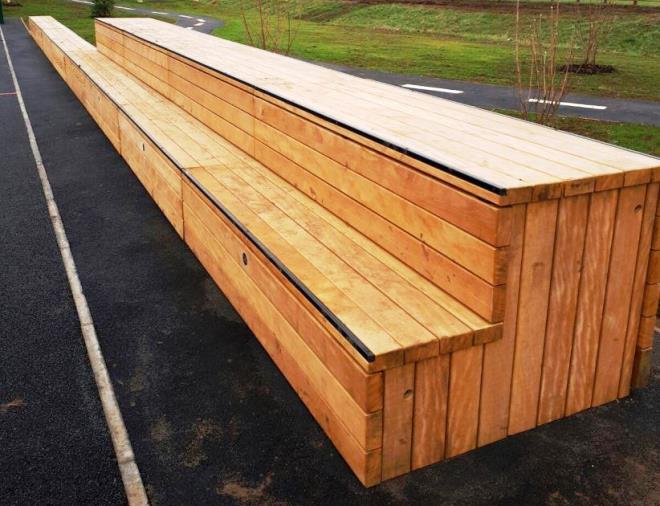 Blueton street furniture - Mild steel & timber Seating