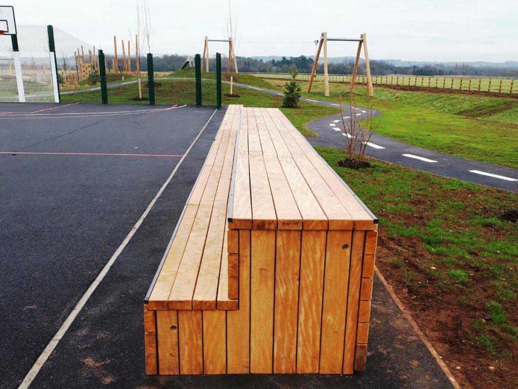 Blueton street furniture - Mild steel & timber Seating